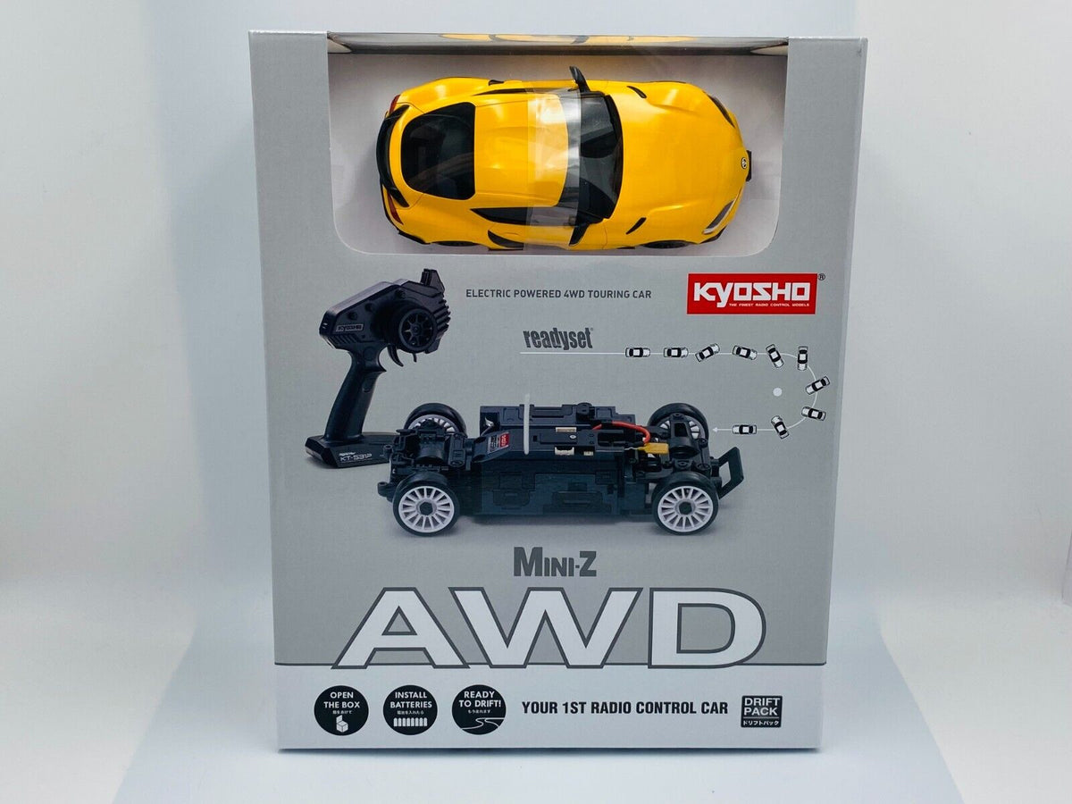 Kyosho MINI-Z Ready Set AWD TOYOTA GR Supra TRD Aero Lightning Yellow ...